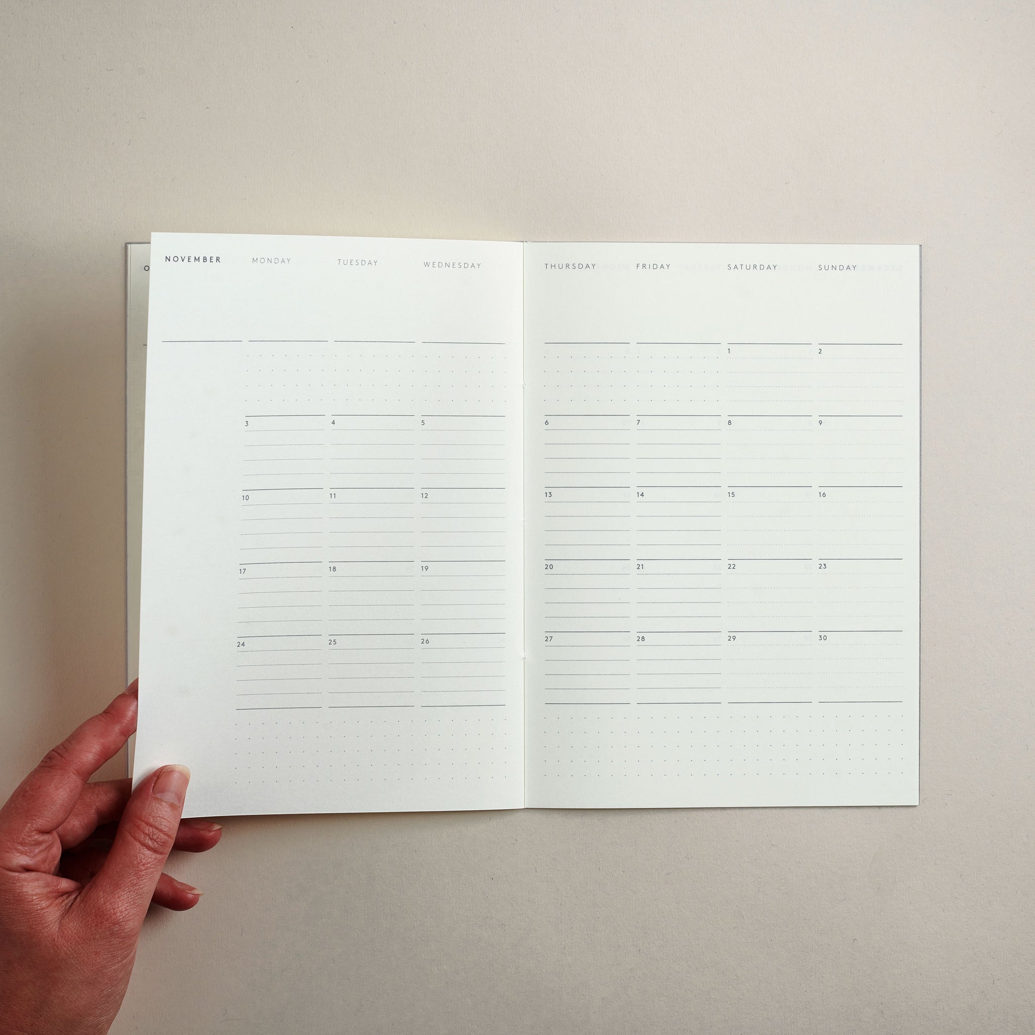 2026 Monthly Planner | Month per double page | A5 | MARK+FOLD