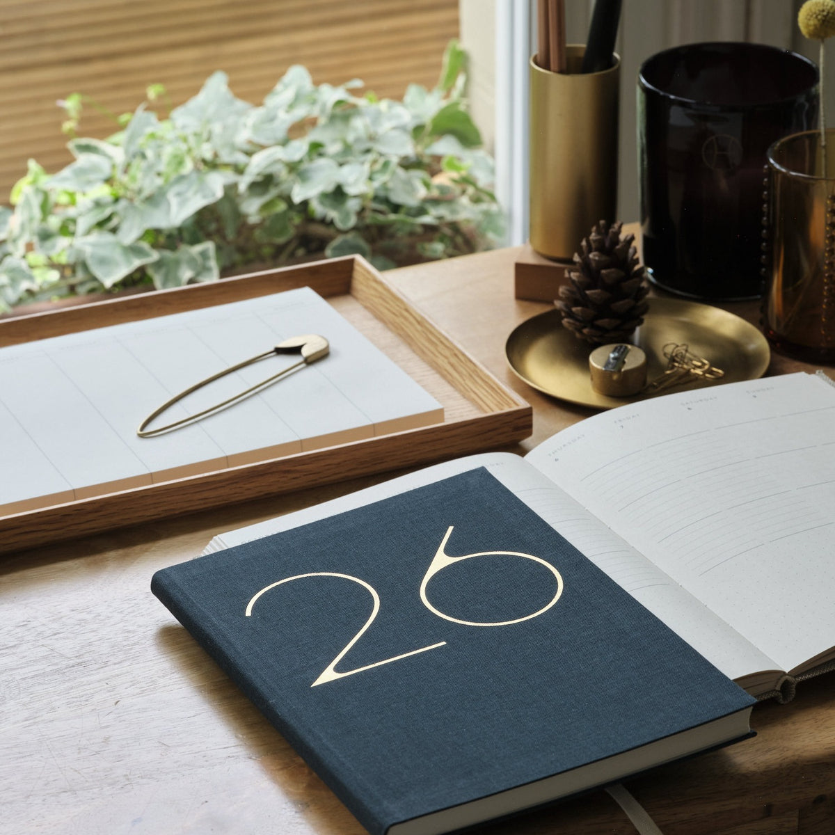 2026 Diary | Week per double page | Linen | A5 | MARK+FOLD